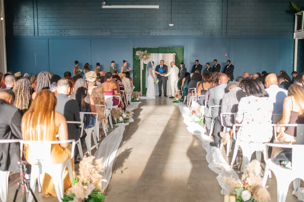 Brittni & Kyle’s Boho-Industrial Fall Wedding at PINE Charlotte
